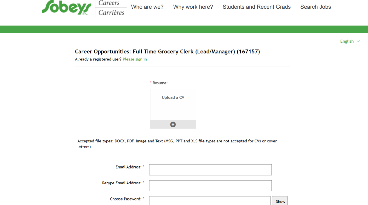 Work at Sobeys 【 2025